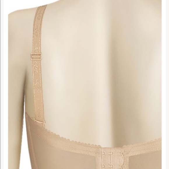 Elila | Intimates & Sleepwear | Elila Lace Strapless Longline Bra Nude ...